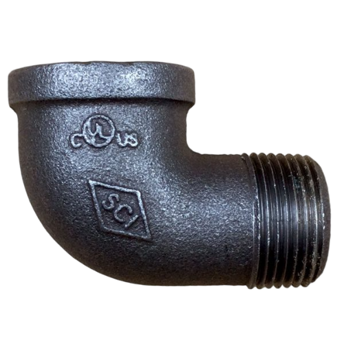 Rhino Tuff Street Elbow, Galvanized 1" MXF Black Iron (MPN: RTT-4060) – Tank Supply Direct