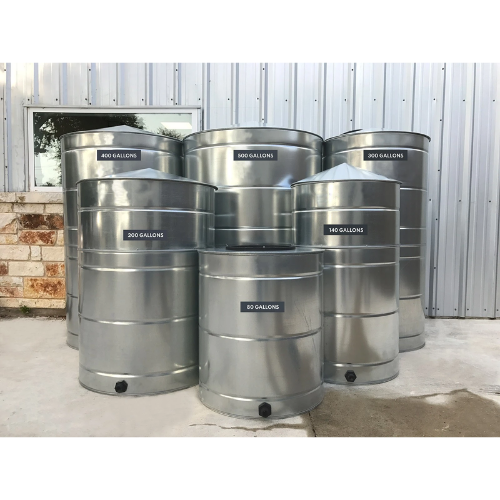 Texas Metal Tanks 90 Gallon Galvanized Water Storage Cistern (MPN: TM ...